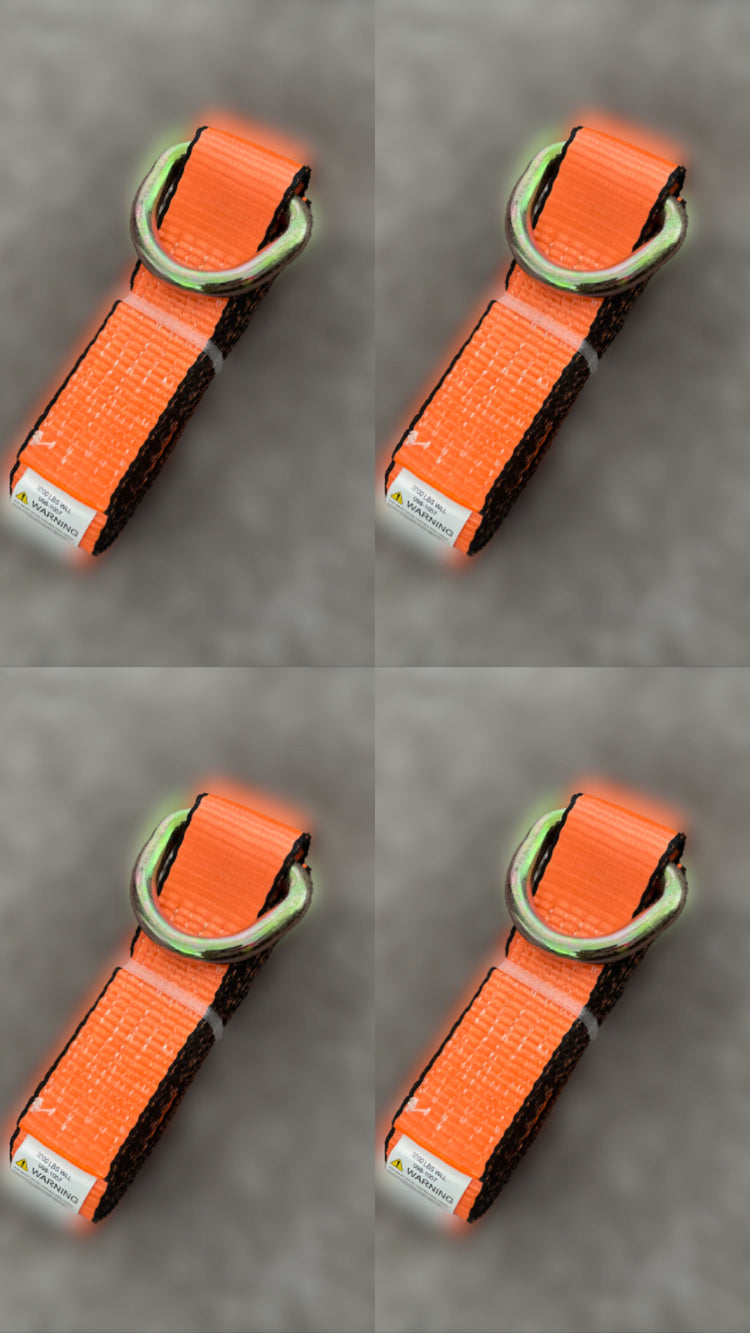 4 pack of 10' Big Orange D Ring Tie Down straps – JR/DG TOWING ACCESSORIES