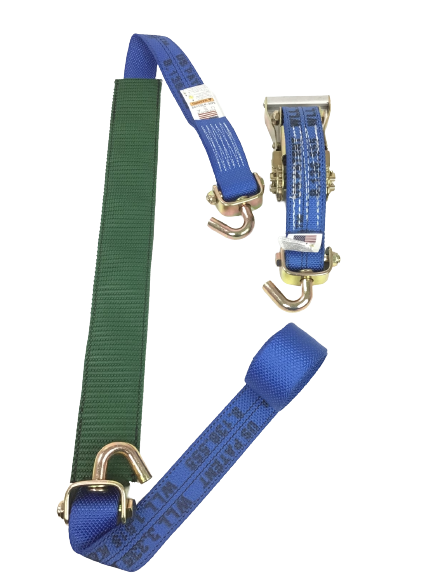 Low Profile 10 FT Diamond Weave -SHORT Swivel J Hook Wheel Strap w Rat ...